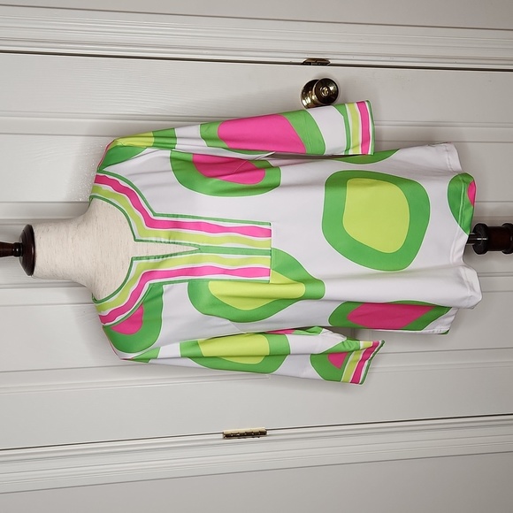 Gretchen Scott Designs | Tops | Gretchen Scott Pink Green Tunic Top ...